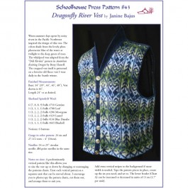 Knitting Pattern, Dragonfly River Vest - SPP43 | Schoolhouse Press