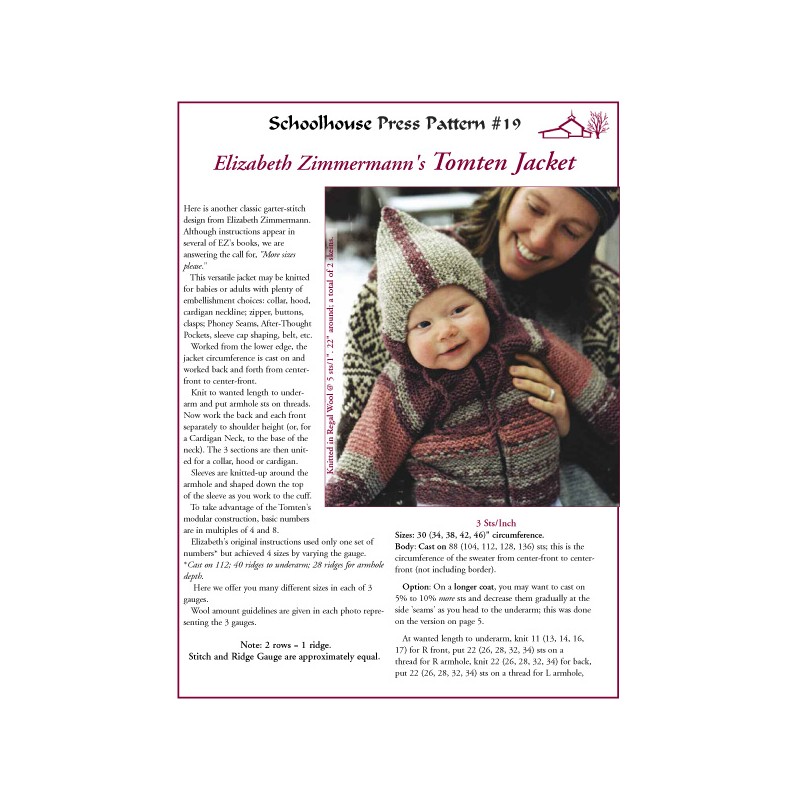 Knitting Pattern, The Tomten - SPP19 | Schoolhouse Press