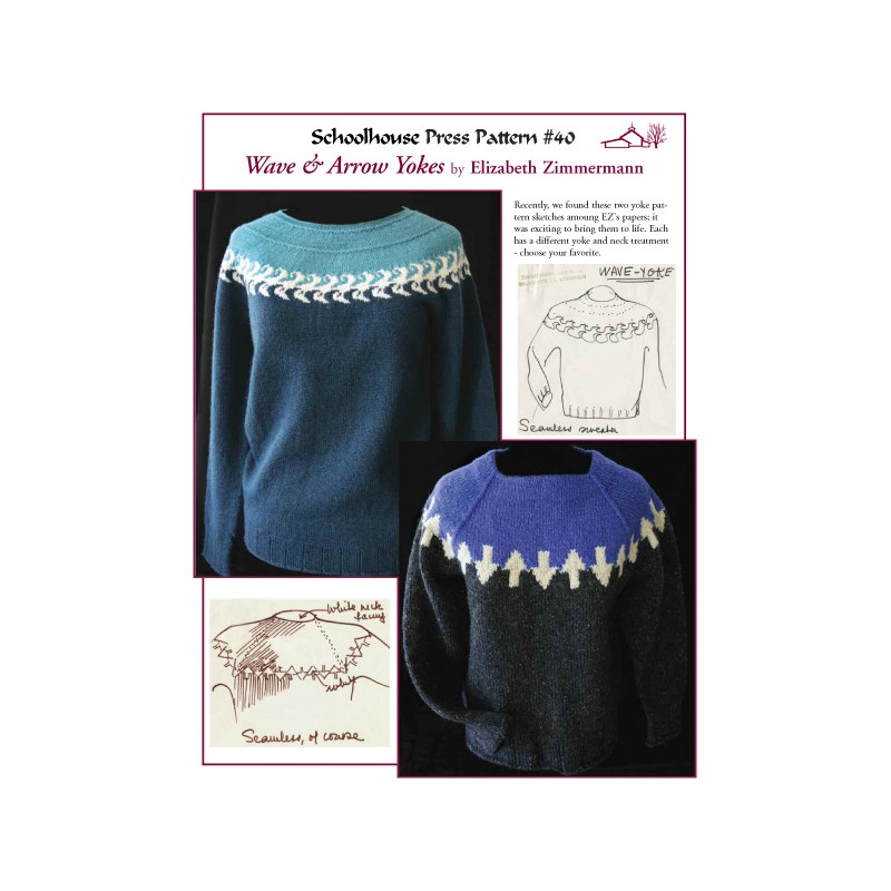 Knitting Pattern, Wave & Arrow Yokes - SPP40 | Schoolhouse Press